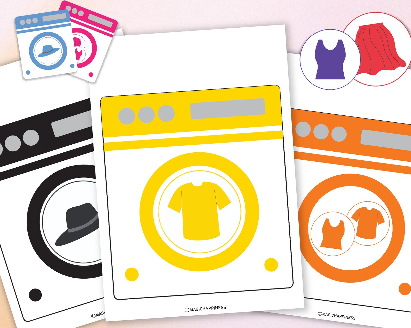 Color Sorting Preschool Worksheets Montessori Colors Matching - Etsy