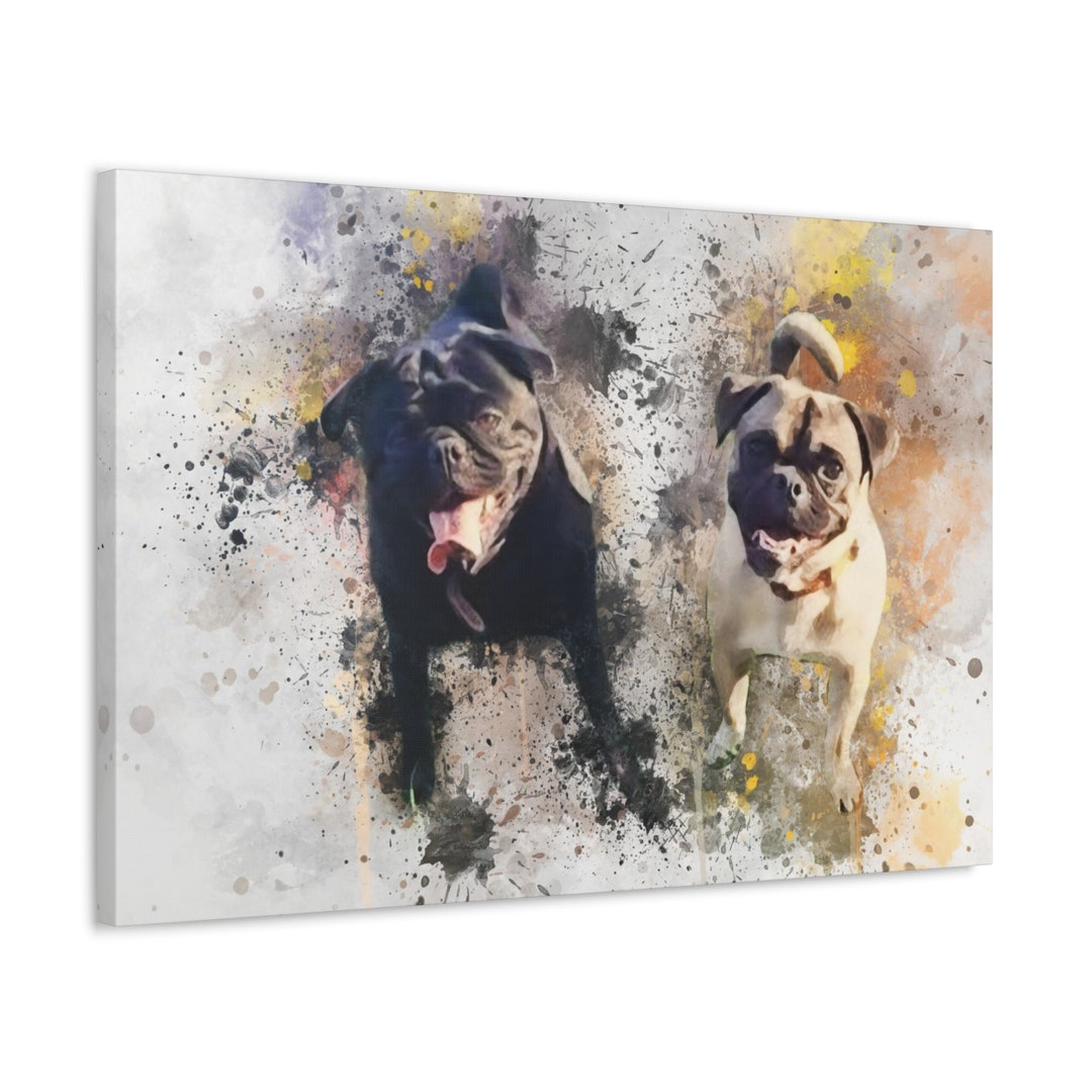 Pet Personalised Canvas| Canvas Ready to Hang| Custom Dog and Cat ...