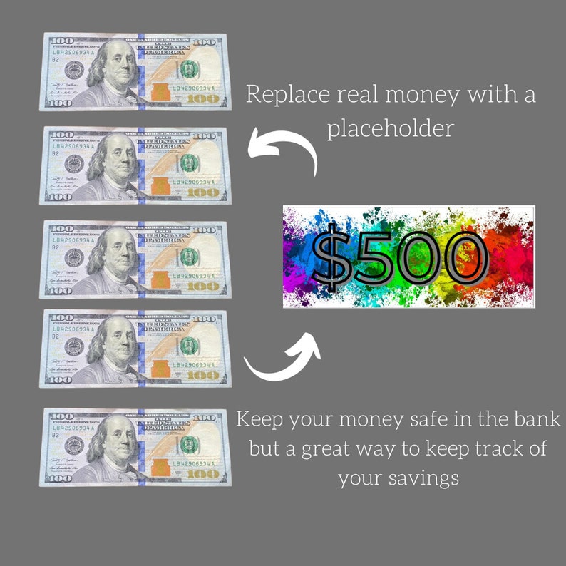 Printable Money Placeholder Bundle (updated!) Added 250, 5k, and Fully ...
