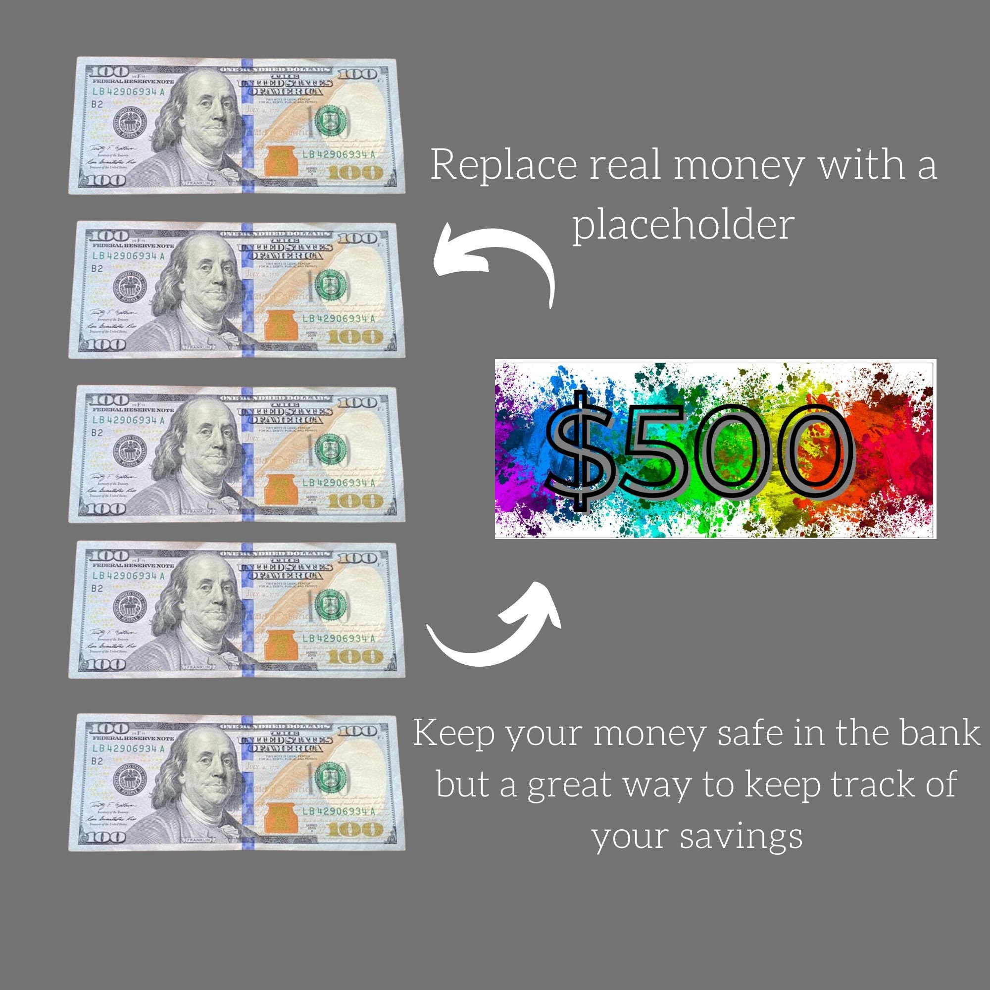 Printable Money Placeholder Bundle (updated!) Added 250, 5k, and Fully ...