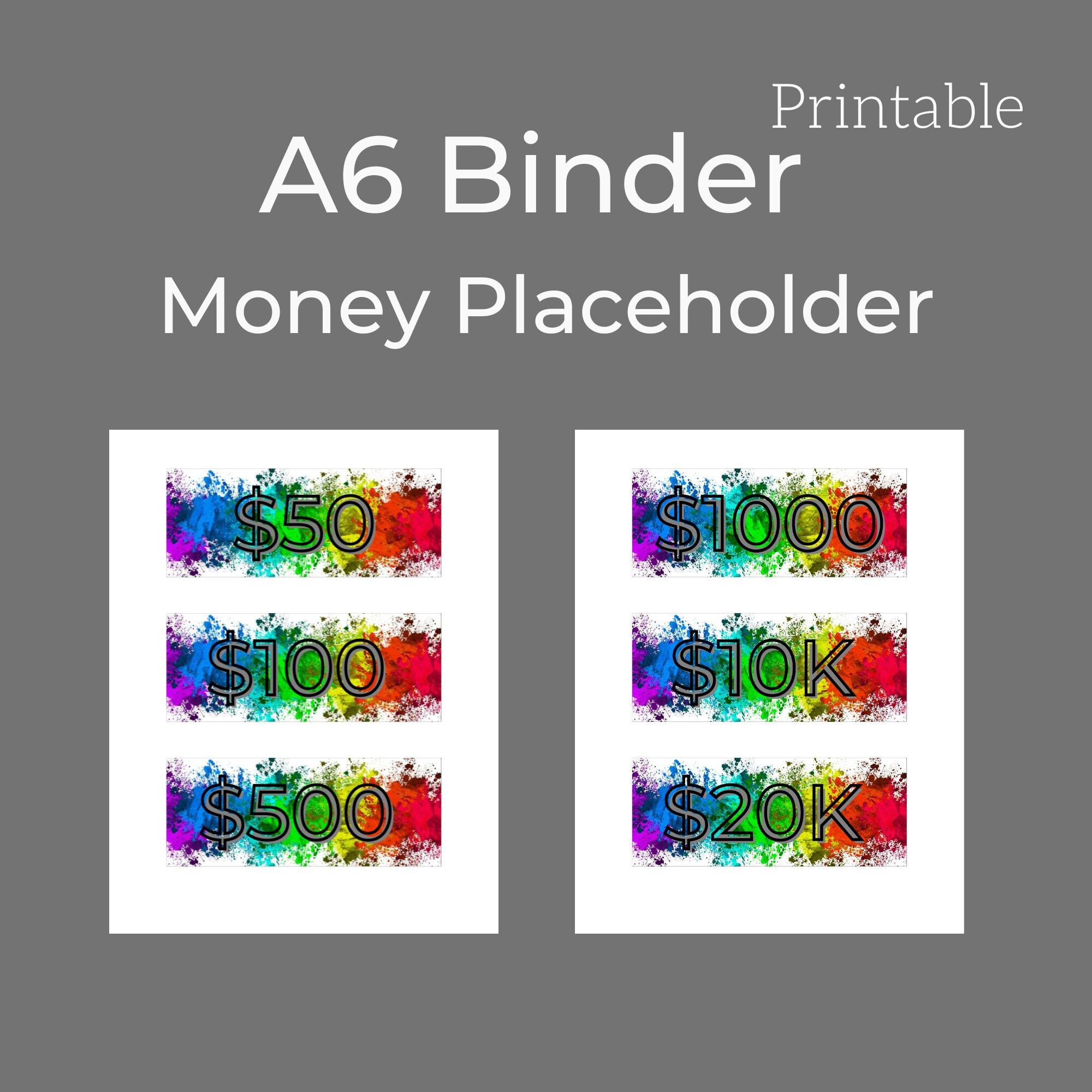 Printable Money Placeholder Bundle (updated!) Added 250, 5k, and Fully ...