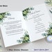 Green Leaves Funeral Program Template, Celebration of Life, Greenery ...