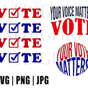Vote SVG Bundle, Election SVG Vote 3 Pack, Voter Svg, Politics Svg ...
