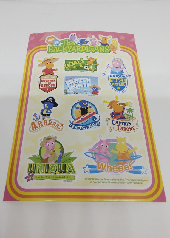 Backyardigans Sticker Sheet Kids Stickers Sheet Nick Junior - Etsy