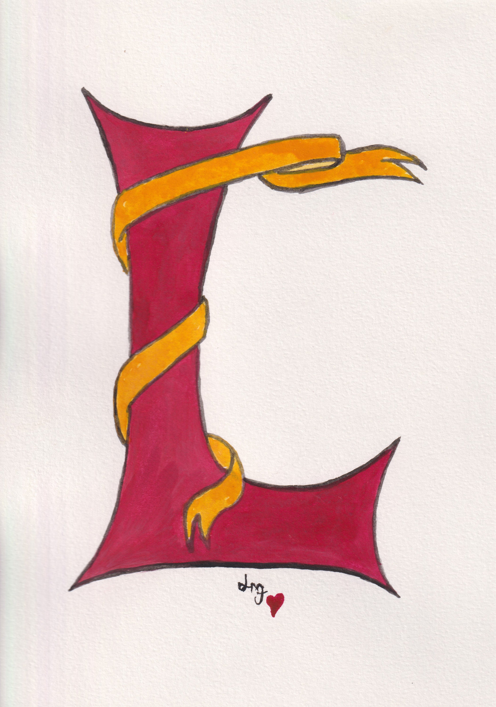 Alphabet Letter L in Watercolor - Etsy