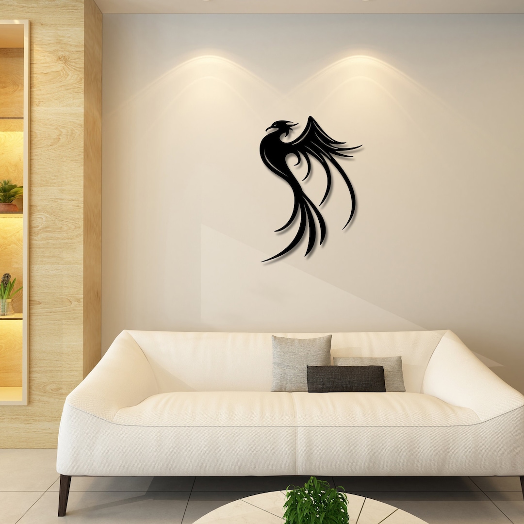 Exquisite Metal Phoenix Art, Home Decor, Mystical Bird, Firebird Art - Etsy