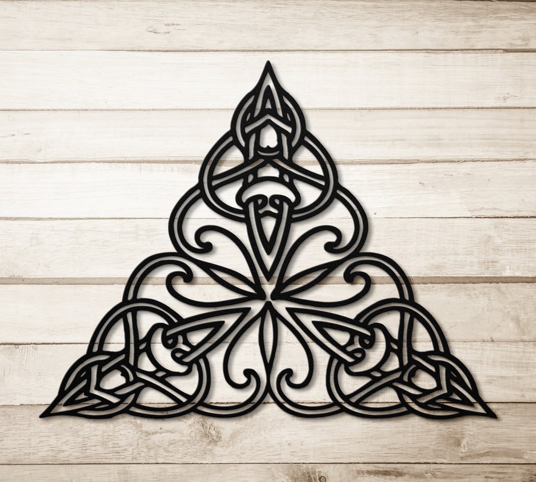 Abstract Celtic Triangle, Celtic Decor, Irish Design, Irish Wall Art - Etsy