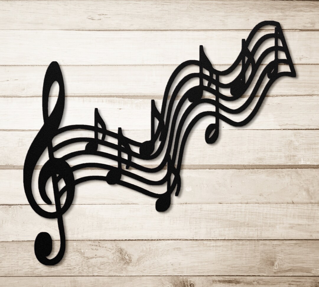 Metal Music Notes Wall Art: Modern Music Decor - Etsy