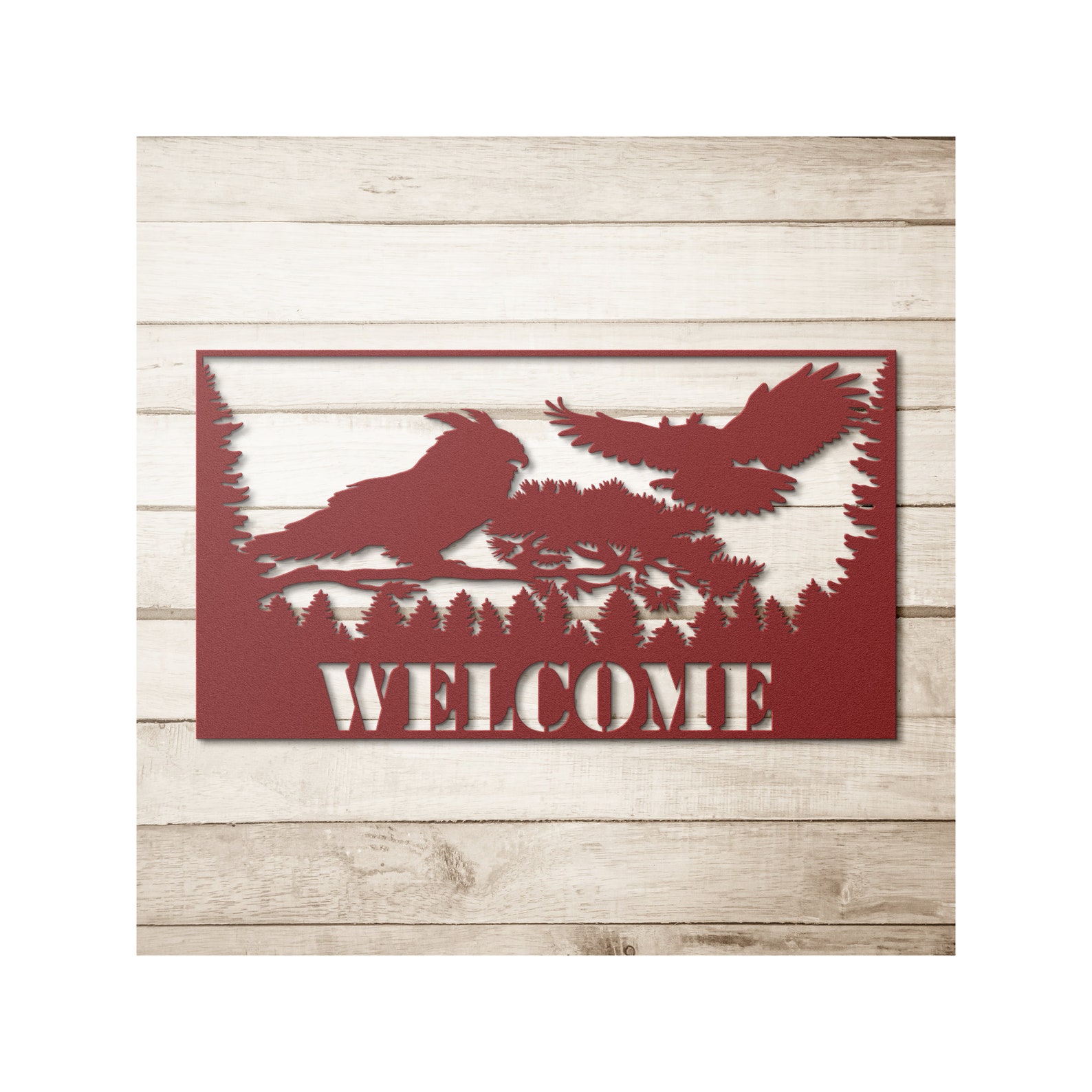 Owls Wilderness Front Door Welcome Sign, Nature Theme Welcome Sign ...