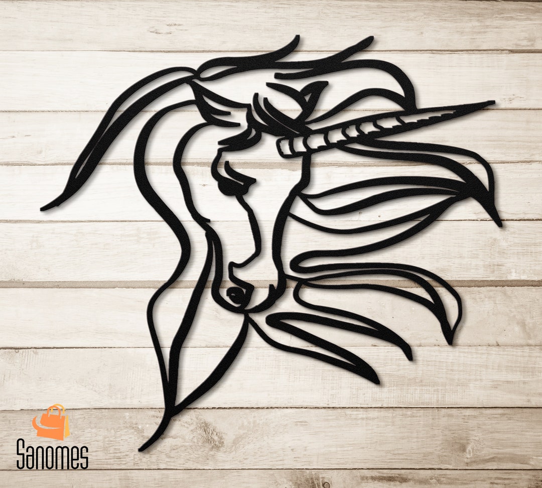 Unicorn Fantasy Metal Art, Unicorn Home Decor, Fantasy Art, Unicorn ...