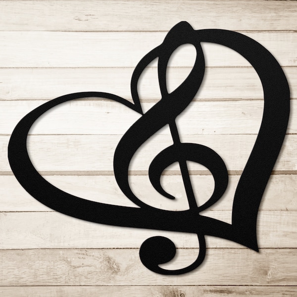 Treble Clef Heart - Etsy