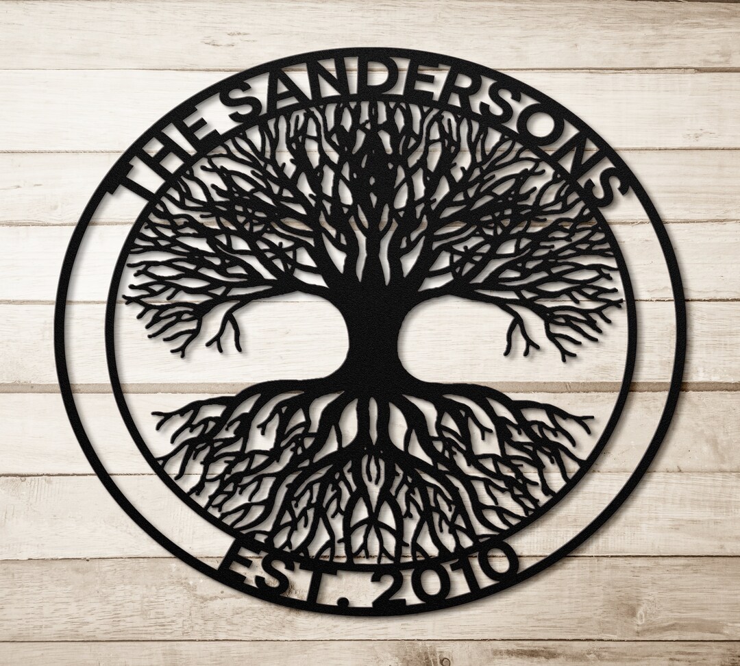 Personalized Tree of Life, Custom Family Name, Celtic Tree Design ...