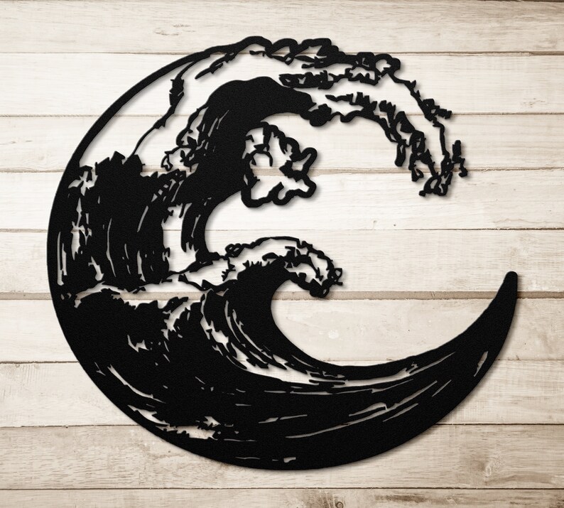 Surf's up Metal Wall Art, Ocean Theme Decor, Beach Decor, Water Wave ...