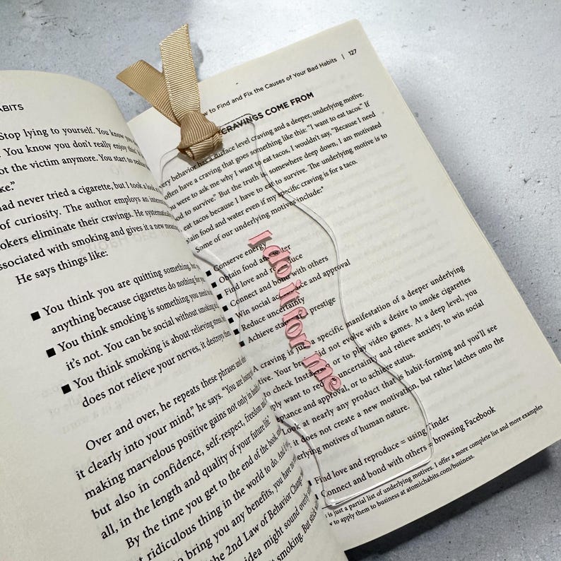 Acrylic Bookmark | Book Lover Gift L Laser Engraved | Inspirational ...