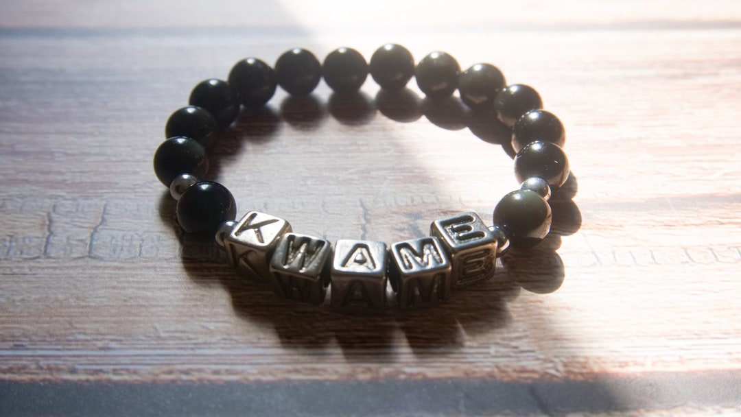 Ghana Name Bracelet | Kwame | Saturday Born | Custom African Stretch ...