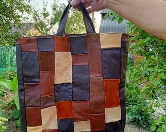 Suede Patchwork Bag - Etsy