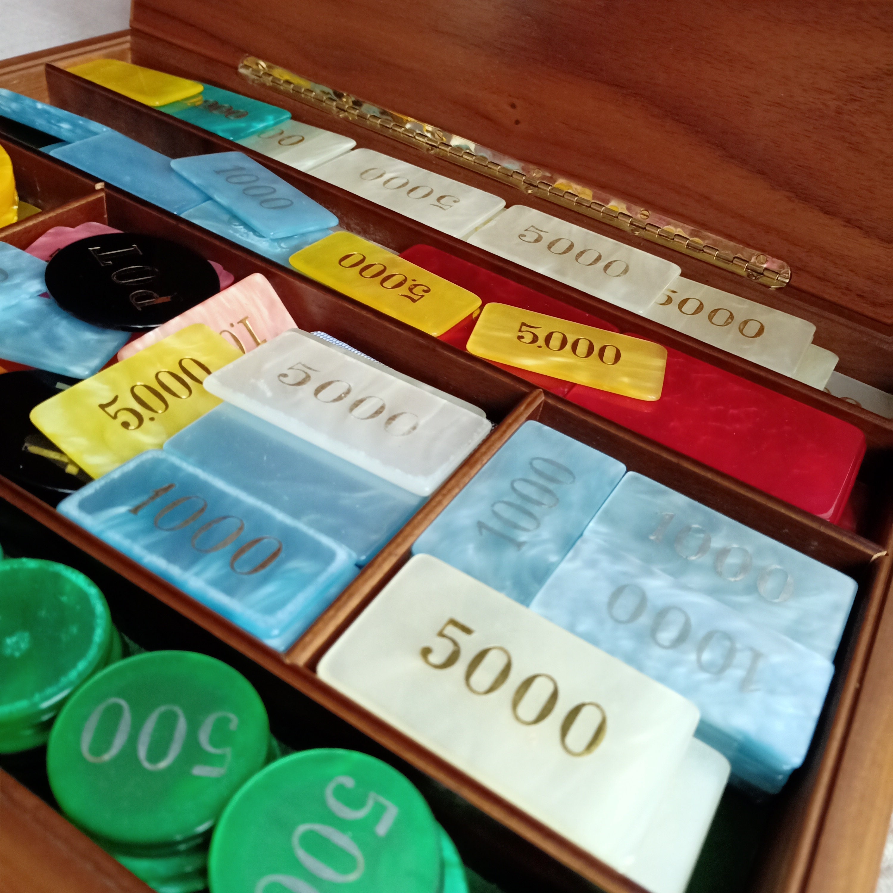 1960's Italian Ebony Poker Set by Dal Negro. Dal Negro Poker Dice Chip ...