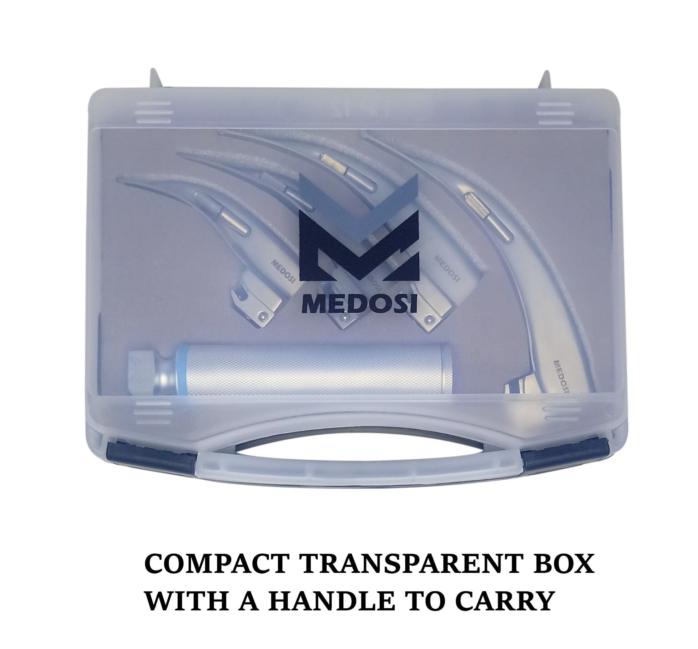 Macintosh Laryngoscope 4 Intubation Blades Medium Handle Set Larynx ...