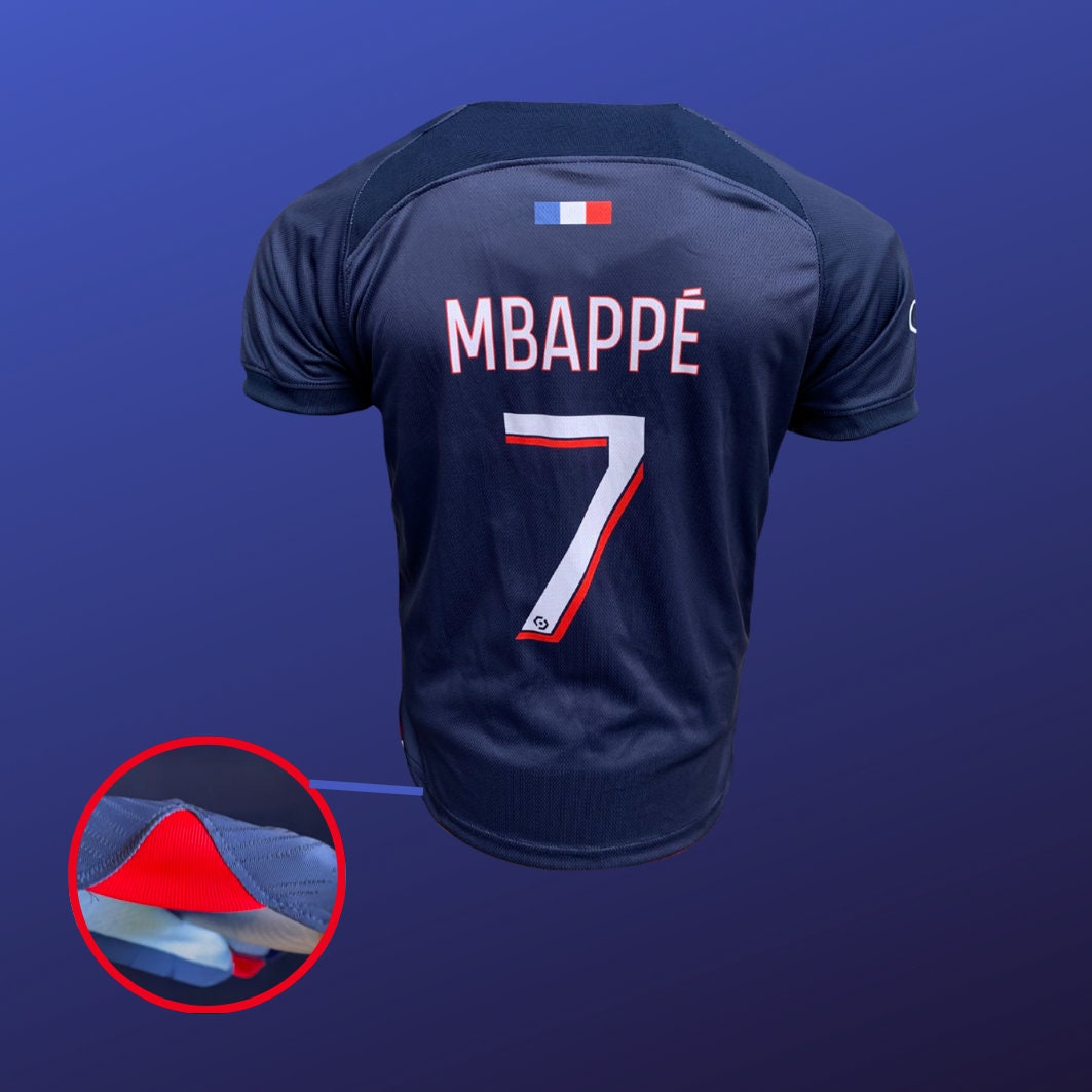 PSG Soccer Home Jersey and Shorts Kit, Mbappe # 7 Fans Youth Unisex ...