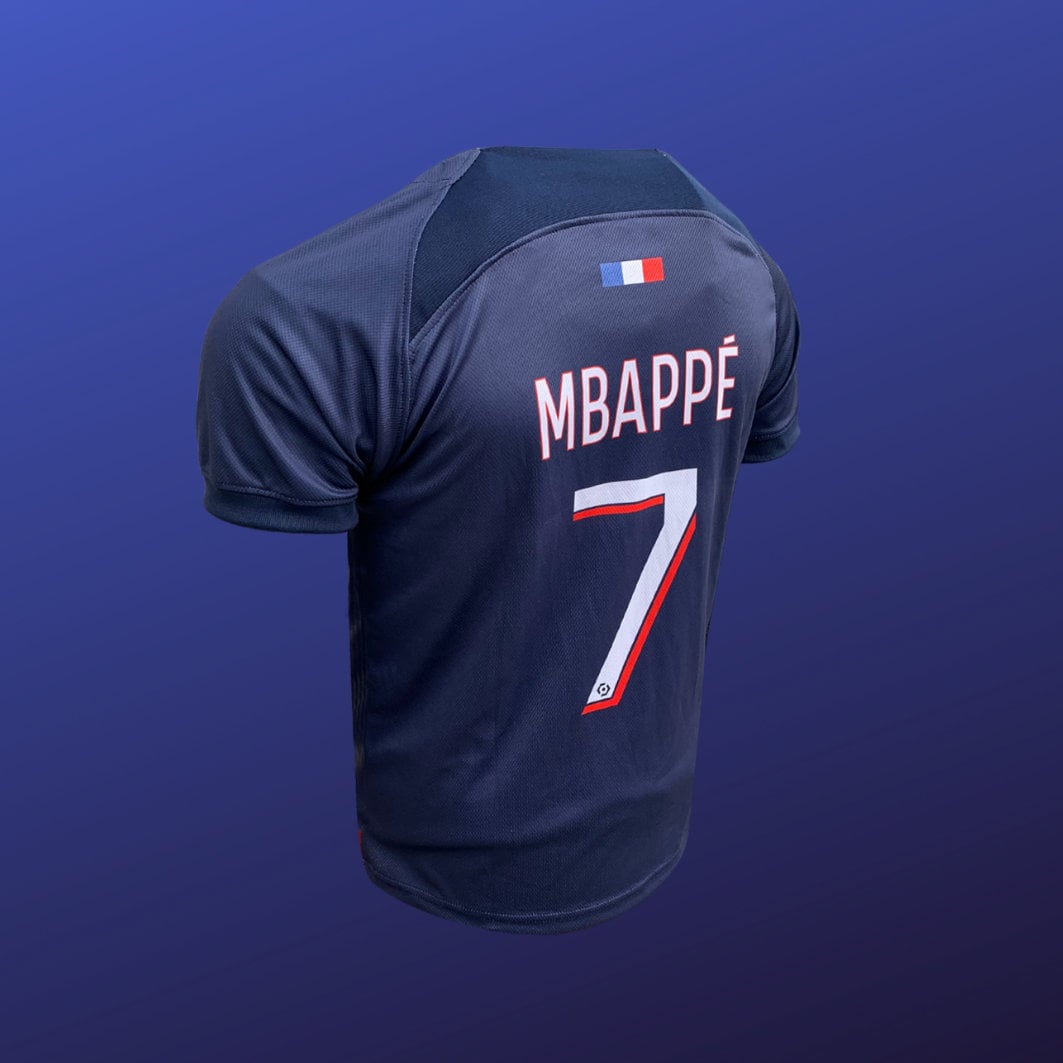 PSG Soccer Home Jersey and Shorts Kit, Mbappe # 7 Fans Youth Unisex ...