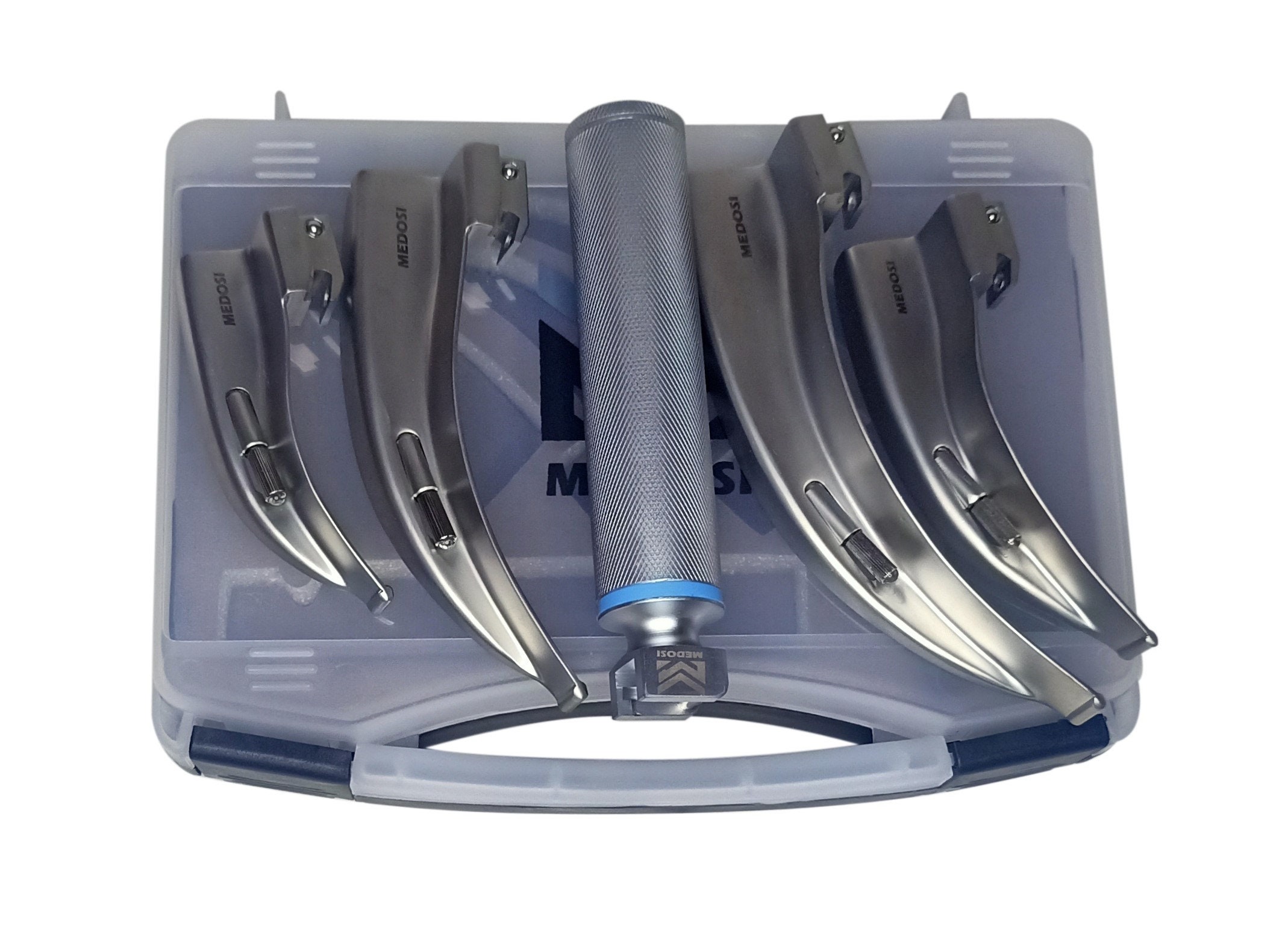 Macintosh Laryngoscope 4 Intubation Blades Medium Handle Set Larynx ...