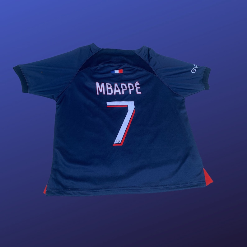PSG Soccer Home Jersey and Shorts Kit, Mbappe # 7 Fans Youth Unisex ...