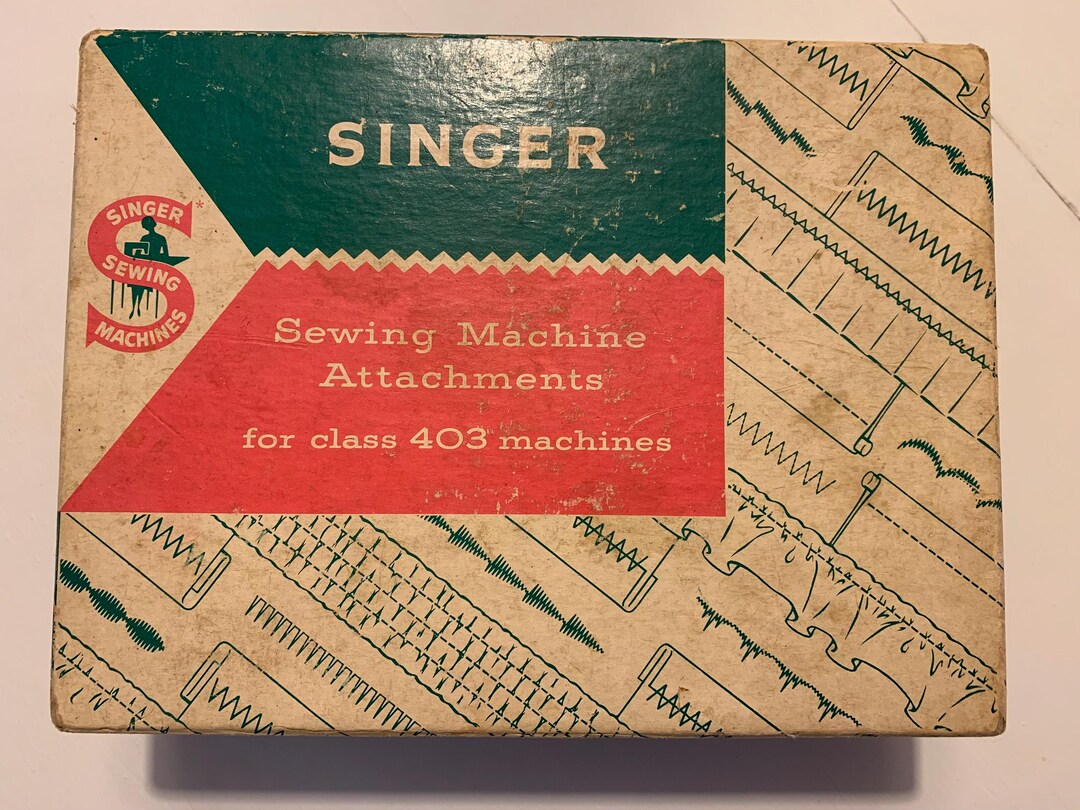 Vintage 1958 Box Singer Sewing Machine Attachments for Class 403 ...