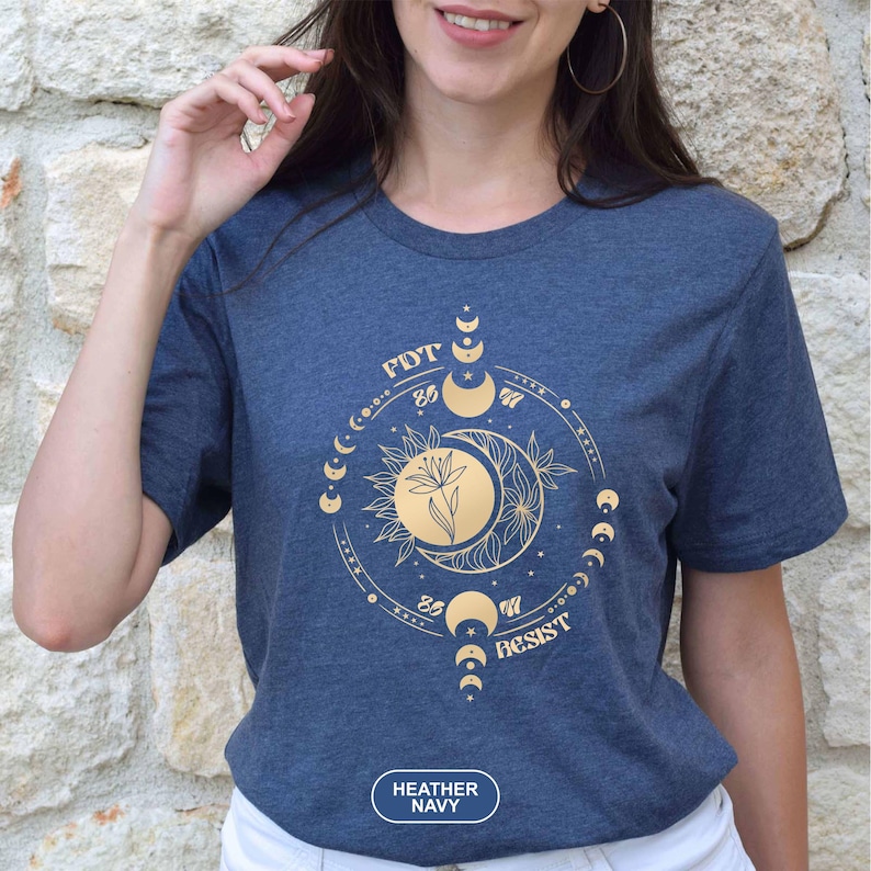 Subtle Anti Fascist FDT Celestial Moon Political Tee, 8647 Anti Trump ...