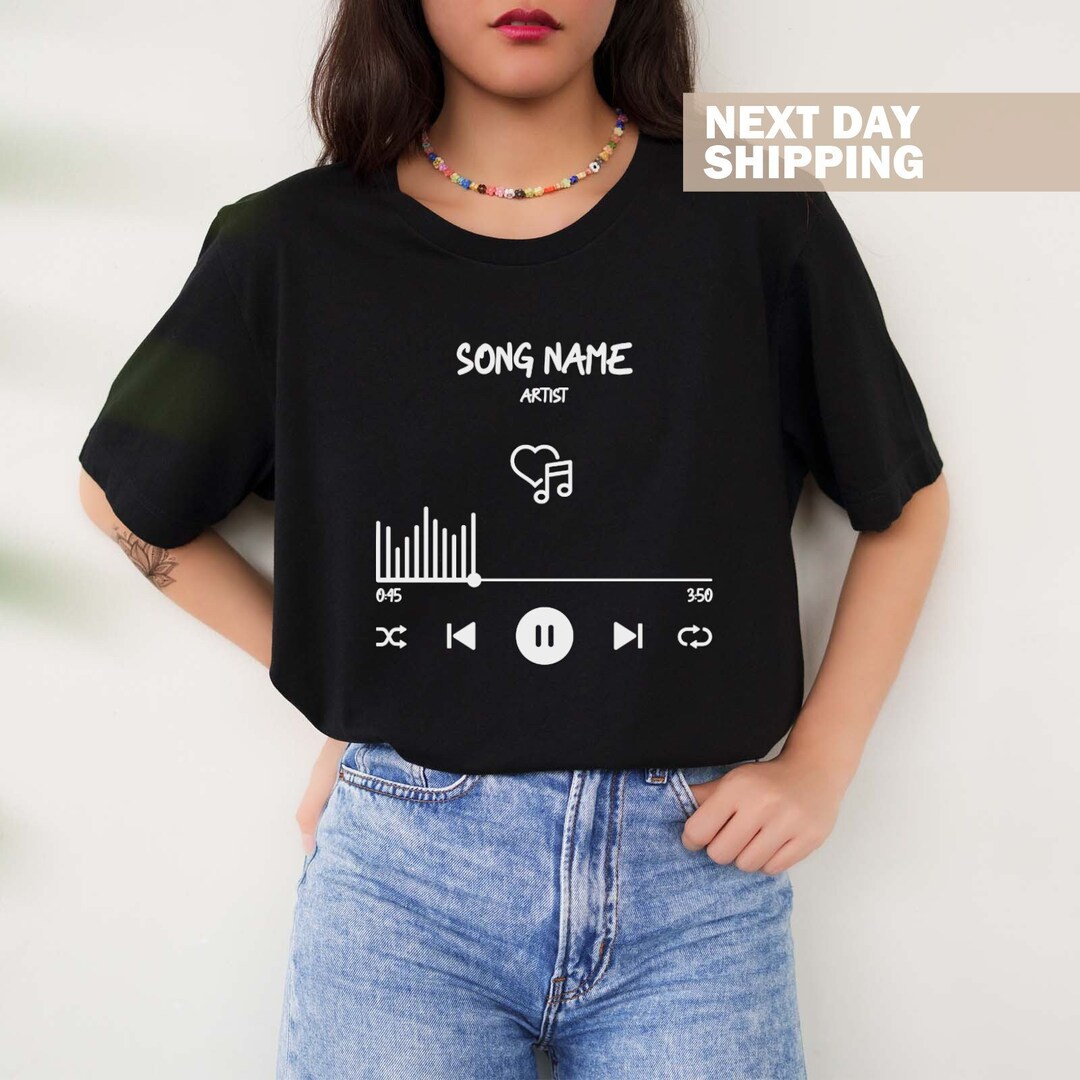 Custom Song Name Shirt Gift for Birthday, Custom Artist Name Shirt ...