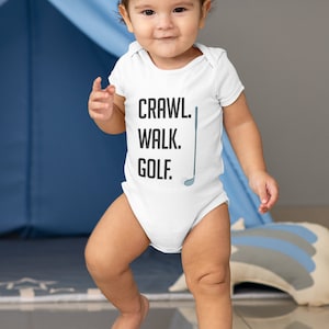 Golf Baby Onesie®, Crawl Walk Golf Baby Onesie®, Baby Shower Gift, Cute ...