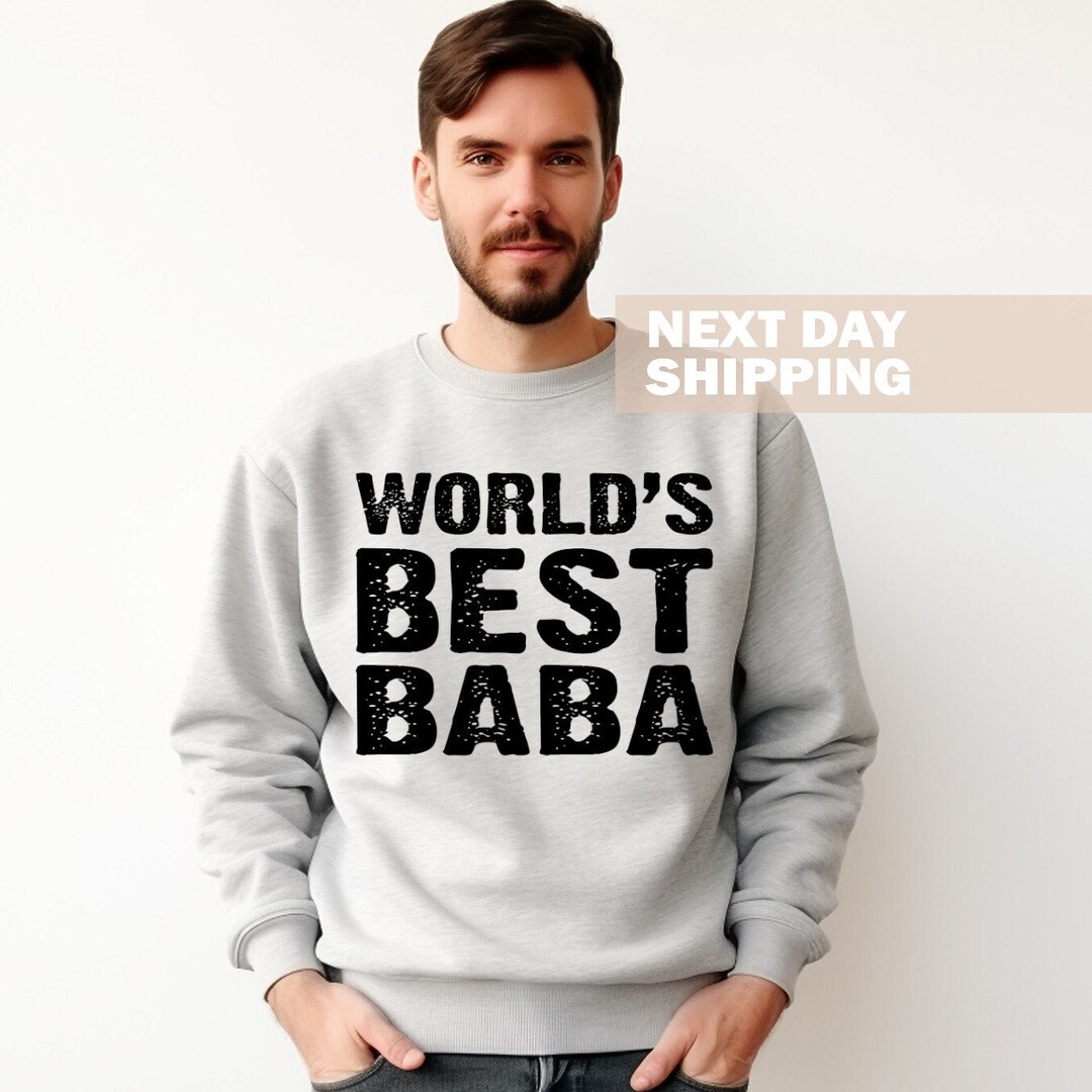 World's Best Baba Sweatshirt, Baba Reveal Gift, Funny Fathers Day Gift ...
