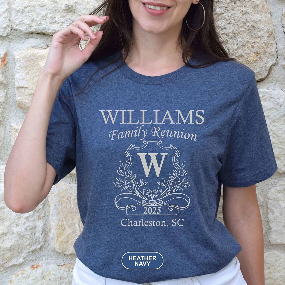 Custom Family Reunion Shirts, Matching Family Name Tee, Monogram Letter ...