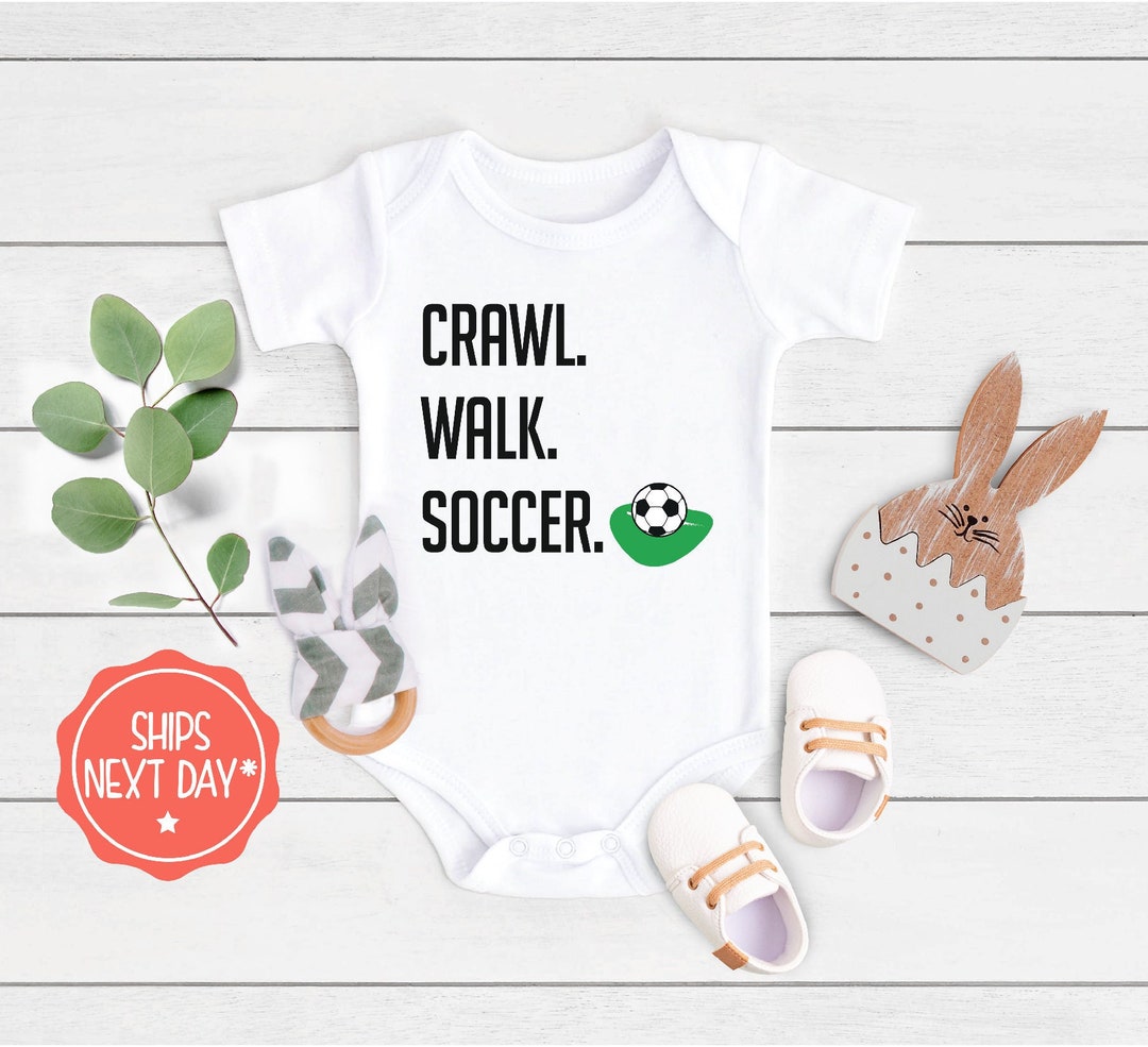 Soccer Baby Onesie®, Crawl Walk Soccer Baby Onesie®, Cute Soccer Lover ...