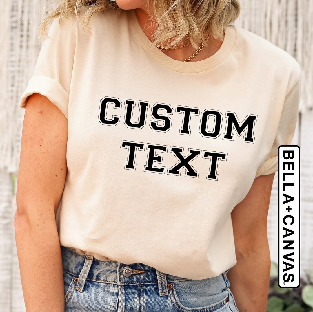 CUSTOM TEXT SHIRT - Etsy