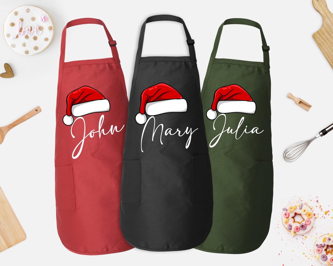 Custom Christmas Apron, Family Christmas Aprons, Matching Xmas Gifts ...
