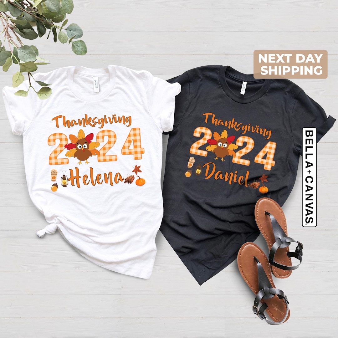 Thanksgiving Family Shirts, Turkey Matching Family Tee, Personalized ...
