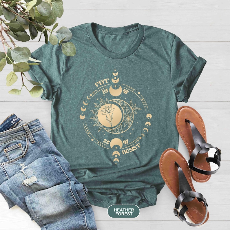 Subtle Anti Fascist FDT Celestial Moon Political Tee, 8647 Anti Trump ...