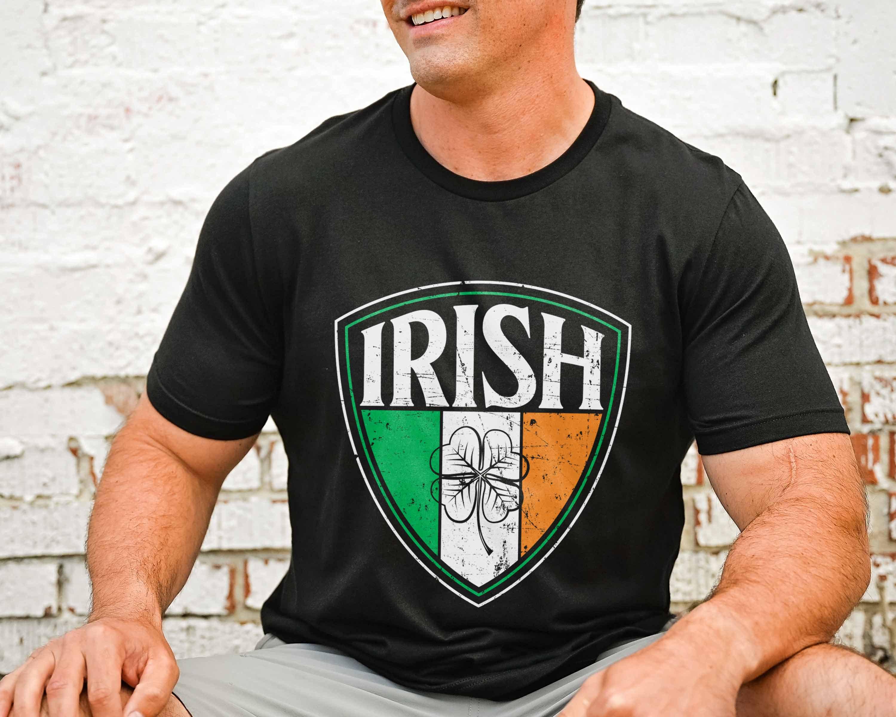 Irish Flag T-shirt, Irish Shirt, Mens Irish Flag Tee, Clover Shirt ...