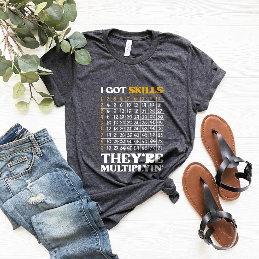 Math Teacher Shirt, Math Teacher Gift, Math Skills Shirt, Multiplying T ...