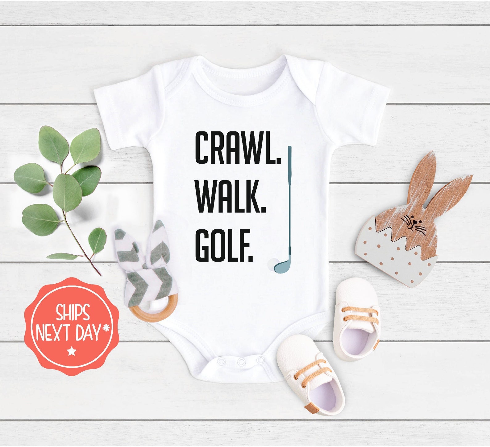 Golf Baby Onesie®, Crawl Walk Golf Baby Onesie®, Baby Shower Gift, Cute ...