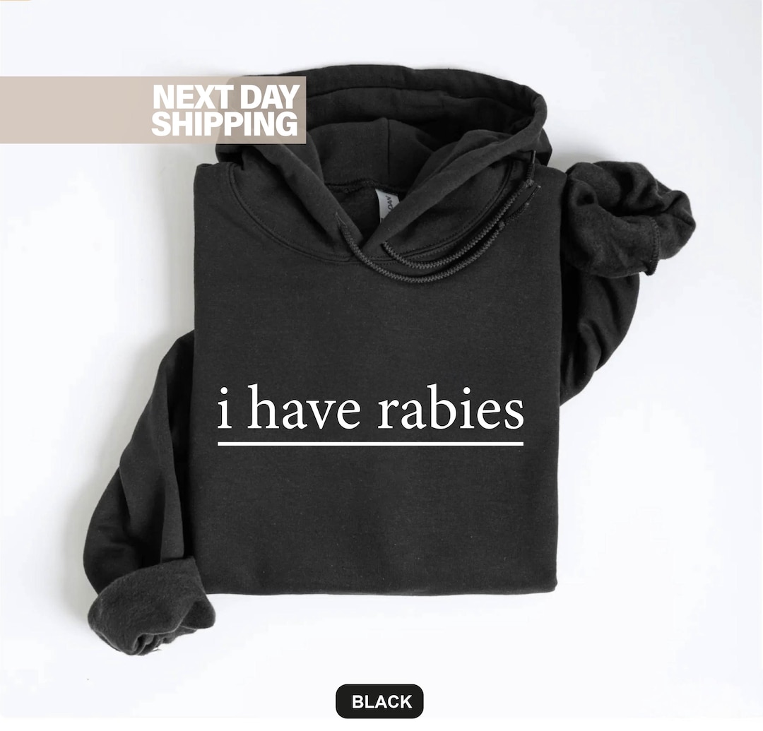 I Have Rabies Funny Hoodie , Unhinged Meme , Grunge 2000s Clothing ...