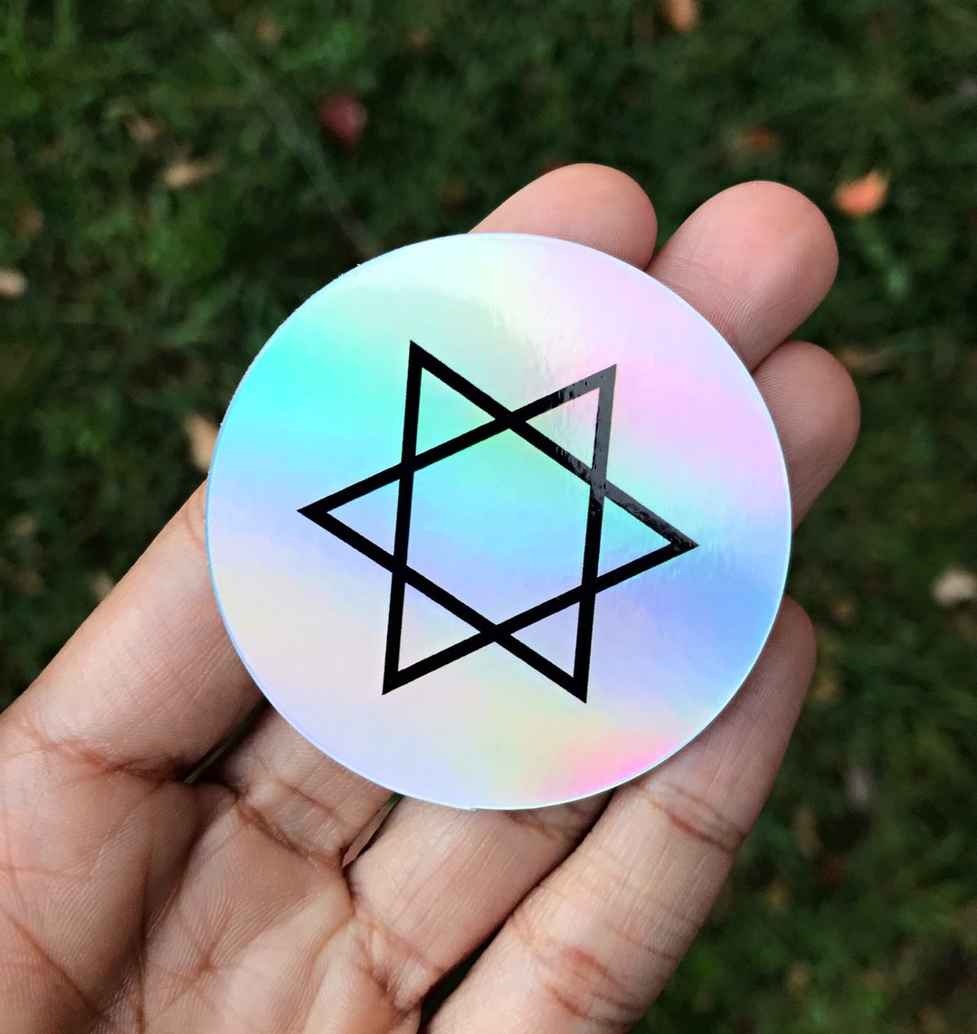 Holographic Star Sticker | Star of David | Vinyl Car Sticker ...