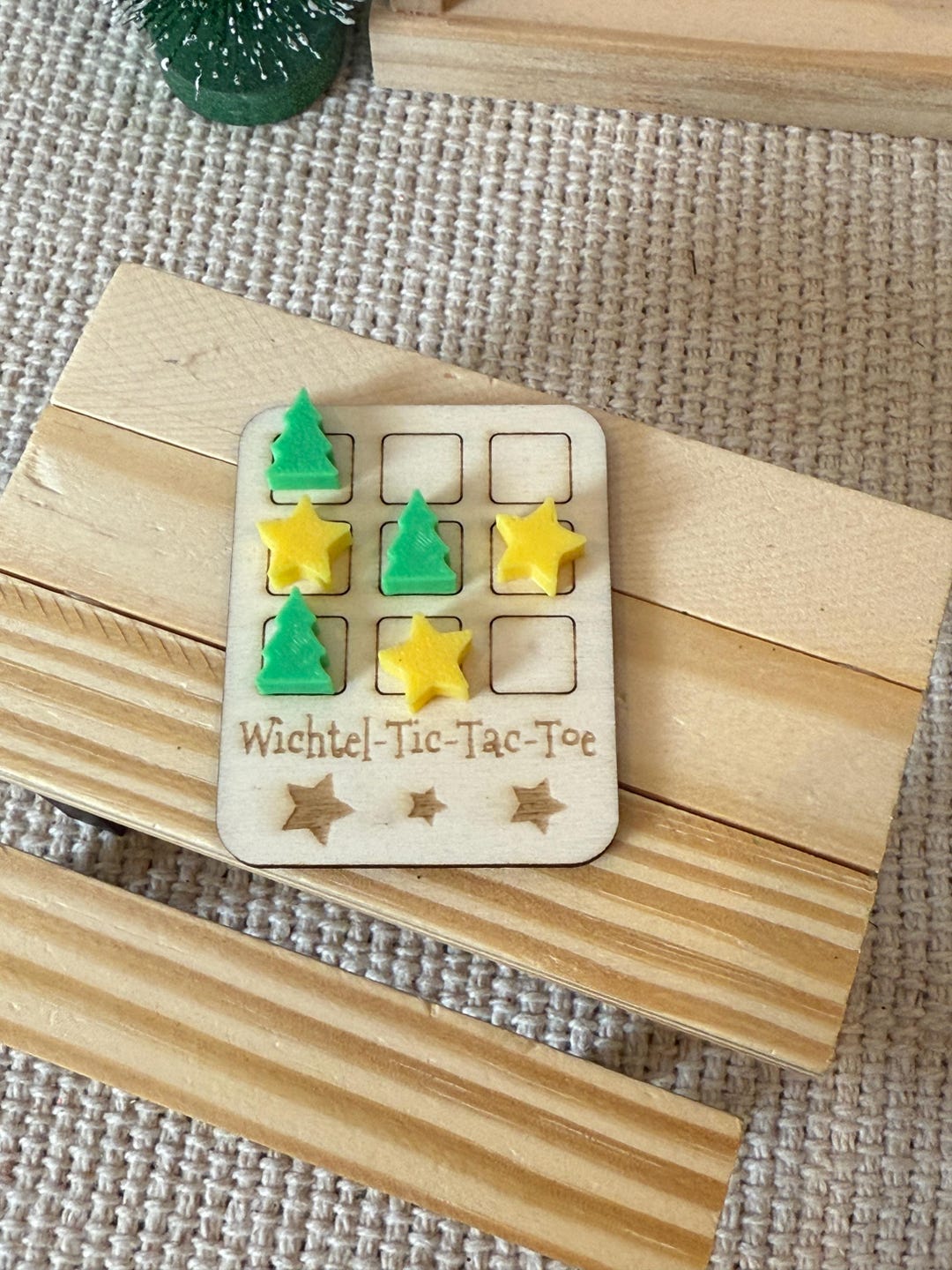Gnome Game – Gnome Tic Tac Toe – Mini Board Game Made of Wood & 3D ...