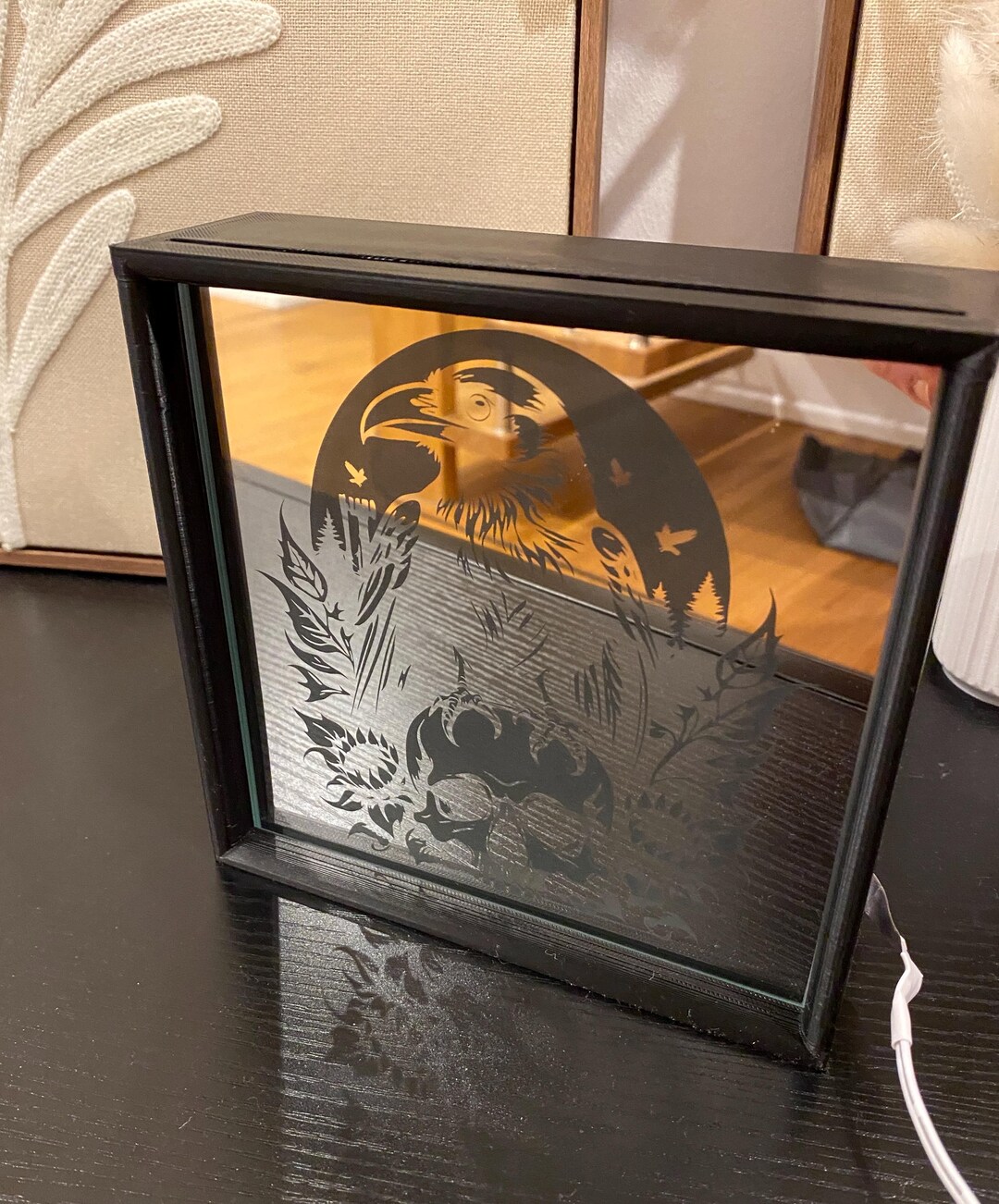 Holder Box for Illuminated Mirror Tile (15x 15 Cm) Lightbox Light Box ...