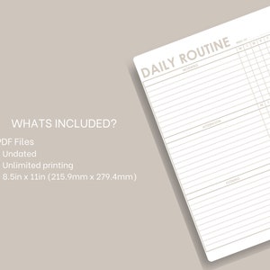 Daily Routine | Printable Daily Routine | Routine Tracker | Undated ...