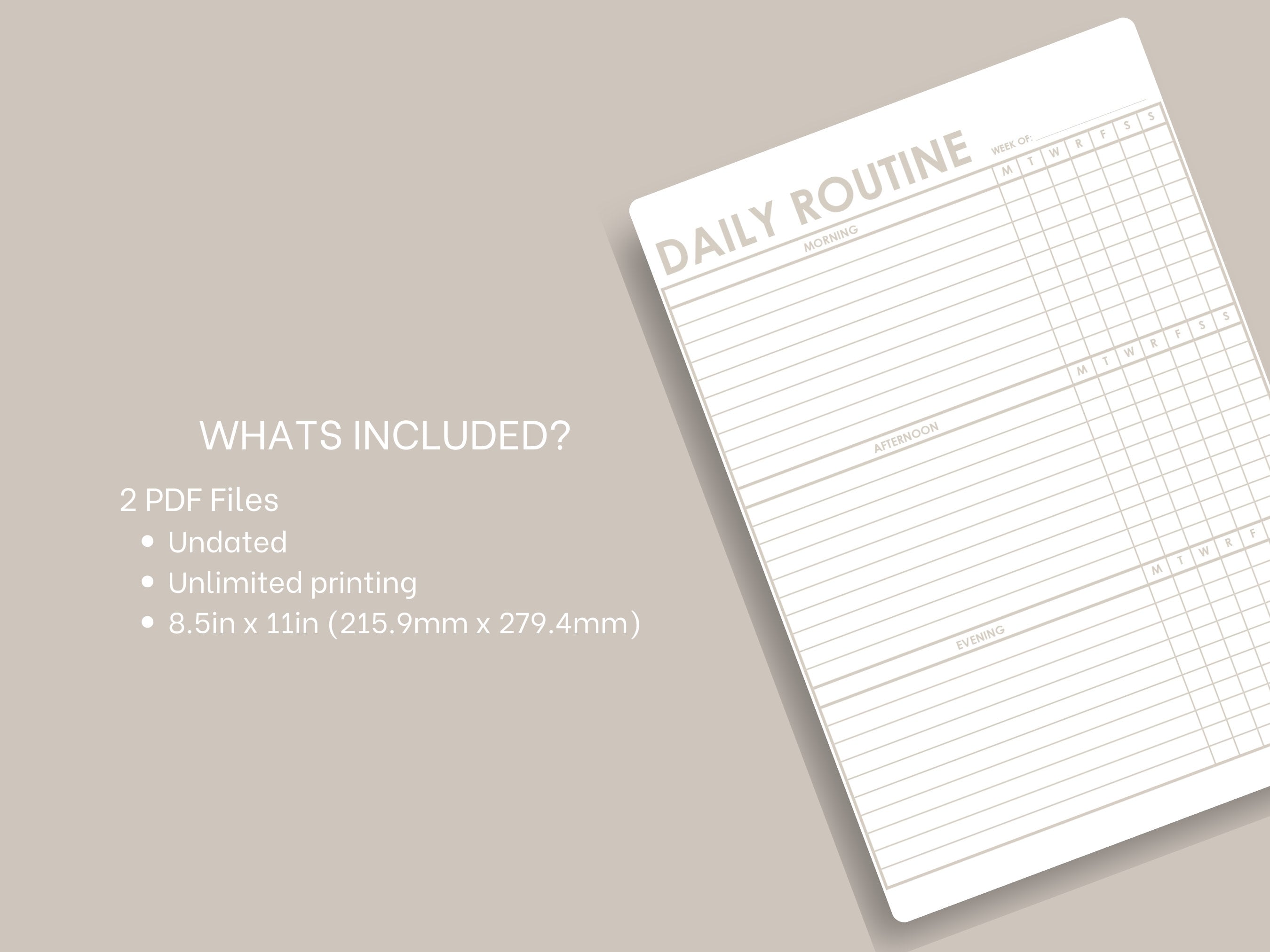 Daily Routine | Printable Daily Routine | Routine Tracker | Undated ...