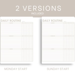 Daily Routine | Printable Daily Routine | Routine Tracker | Undated ...