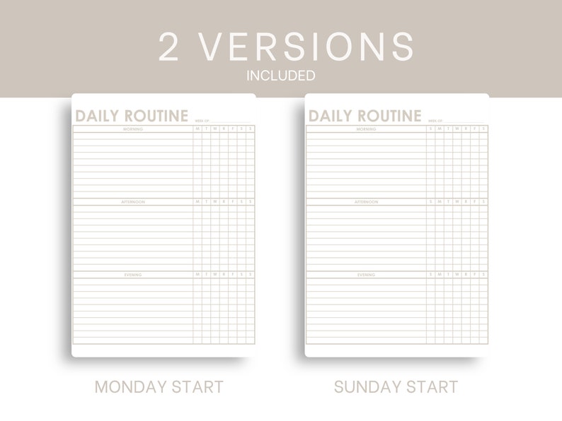 Daily Routine | Printable Daily Routine | Routine Tracker | Undated ...