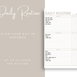 Daily Routine | Printable Daily Routine | Routine Tracker | Undated ...