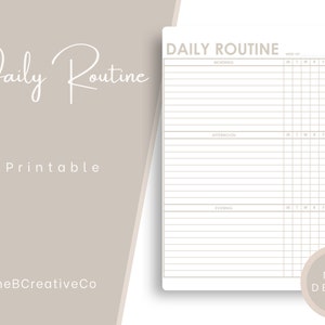 Daily Routine | Printable Daily Routine | Routine Tracker | Undated ...